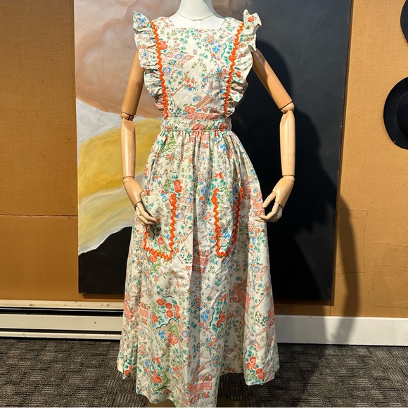 Dresses | 7s Handmade Boho Floral Apron Dress | Poshmark